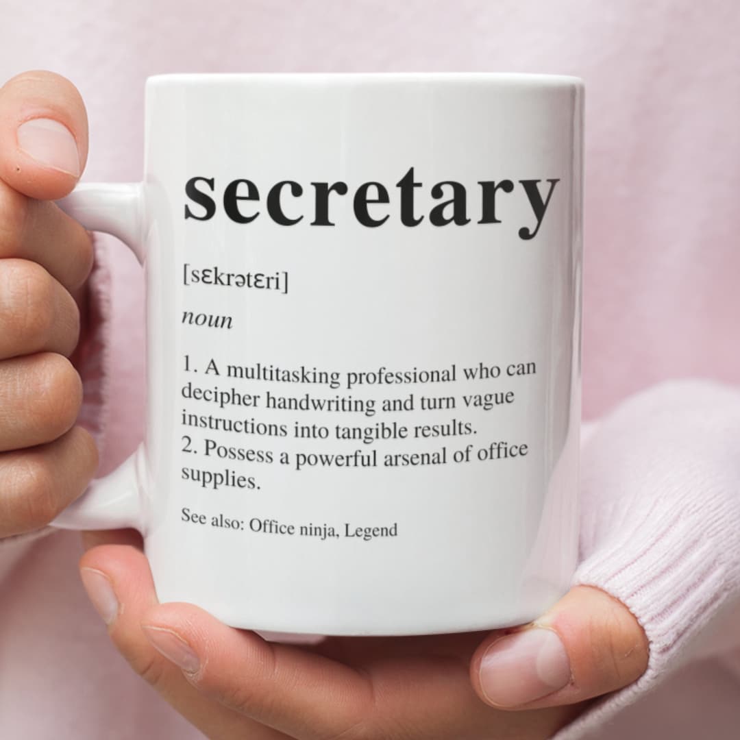 Secretary Definition Mug, Secretary Gift, Funny Christmas Gift for ...