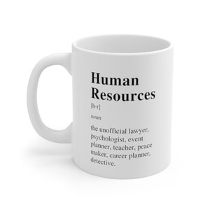 Human Resources Definition Coffee Mug, Human Resources Gifts, Office ...