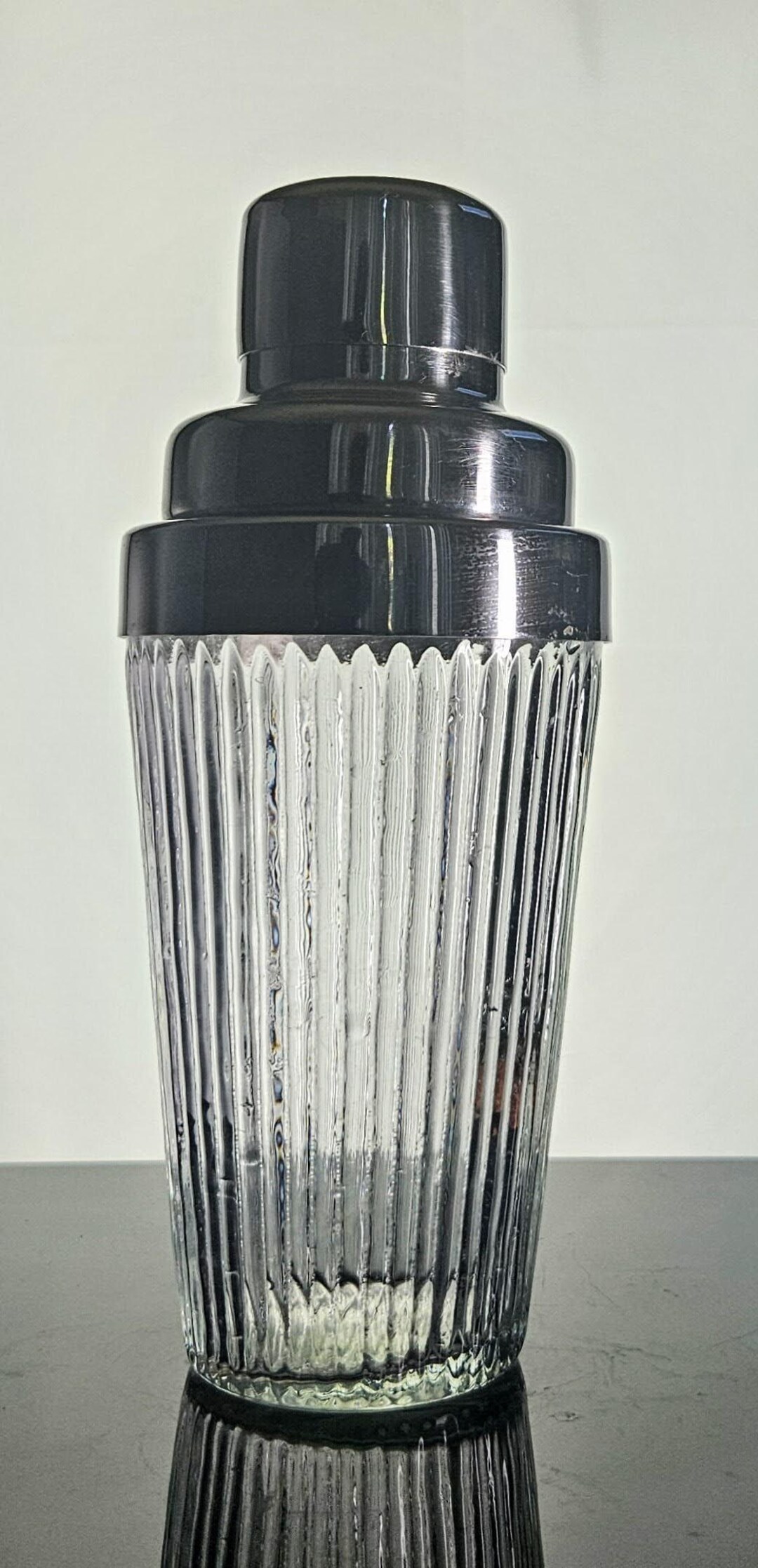 Beekman Home Cocktail Shaker Ribbed Glass - Mixing Glass - Barware ...