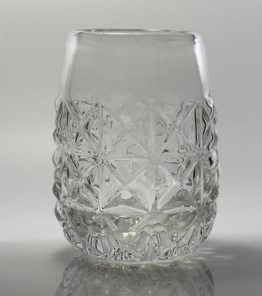 Vintage Pressed Glass Tumblers Etsy