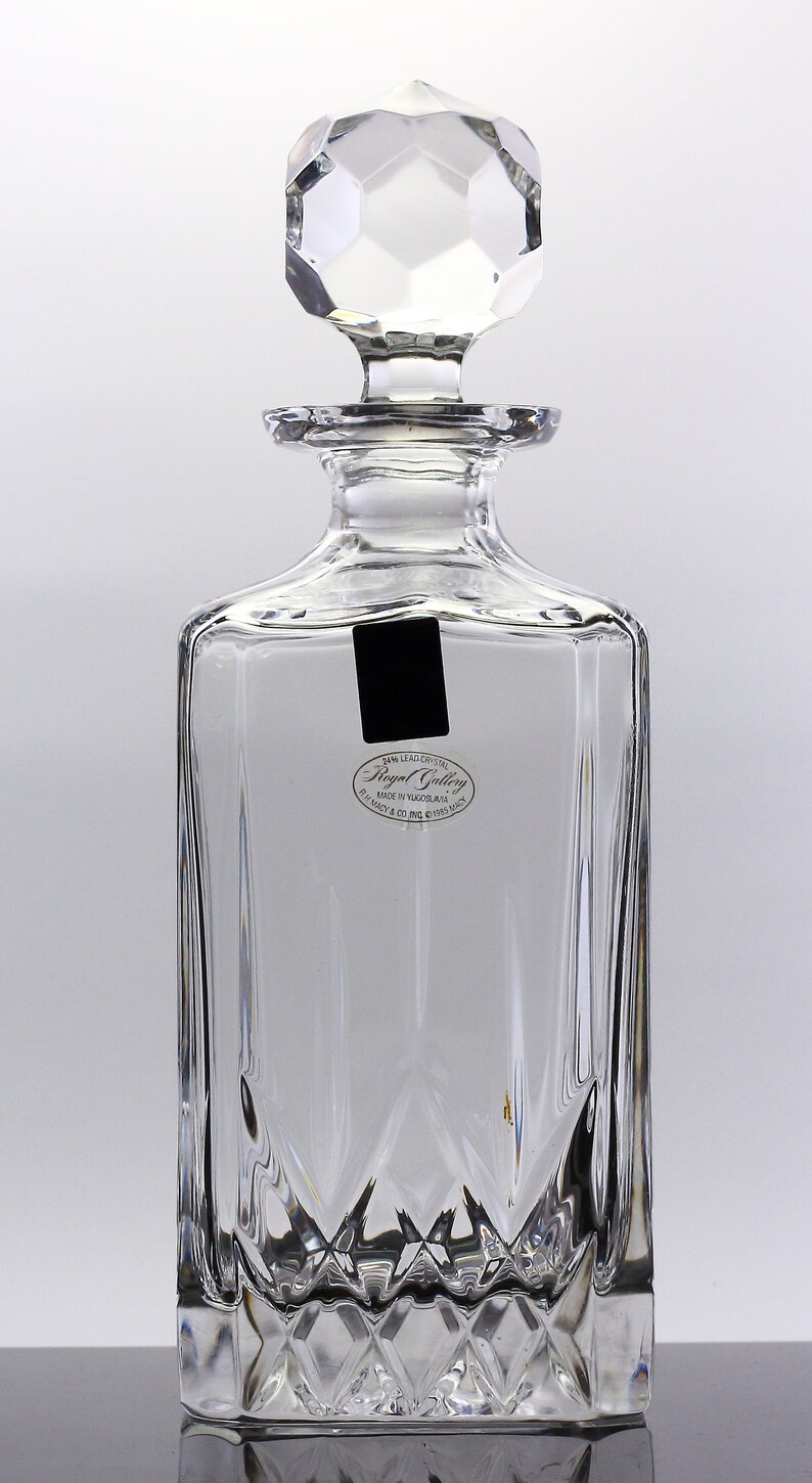 Royal Gallery Samobor Lead Crystal Square Decanter Made in Croatia ...