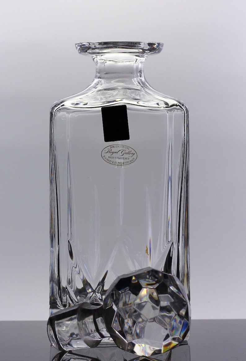 Royal Gallery Samobor Lead Crystal Square Decanter Made in Croatia ...