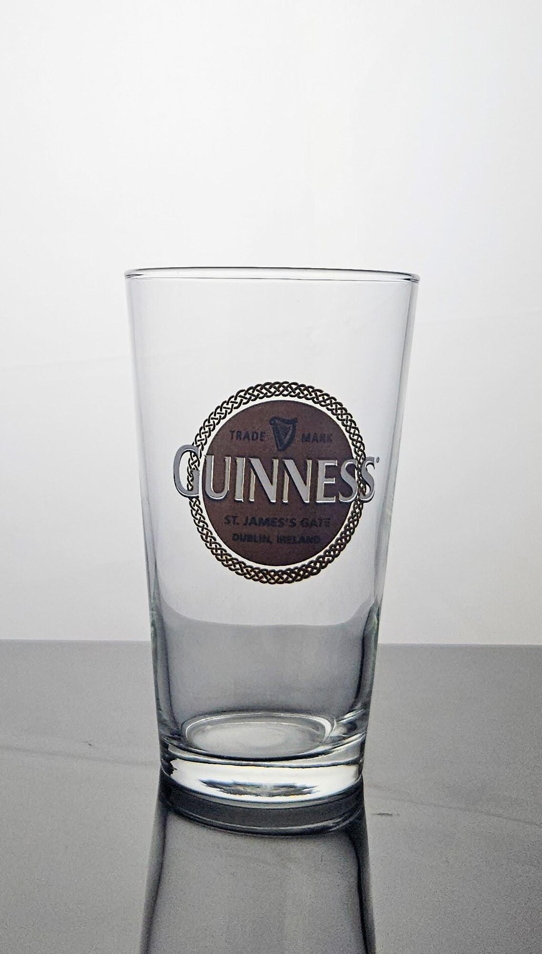 Rare Guinness Trade Mark St James Gate Dublin Ireland Glass - Beer Glass - Pilsner Glass - Stout ...
