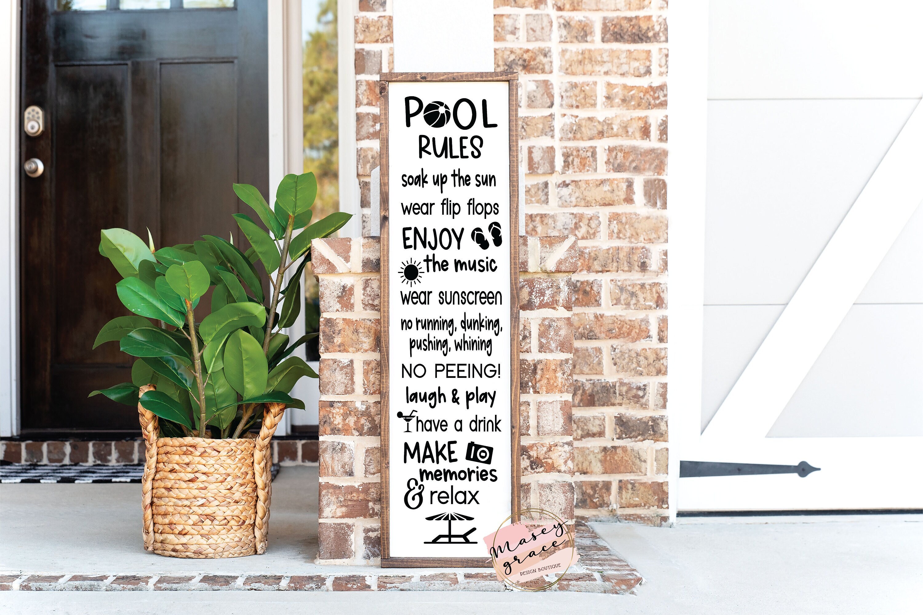 Pool Rules, Porch Sign, Vertical Svg, Vertical Sign, Summer, Pool Days ...