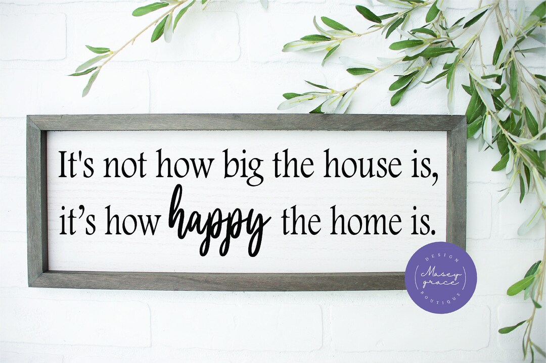 Happy Home SVG | Family Love, House Decor (digital Cut File) - Etsy
