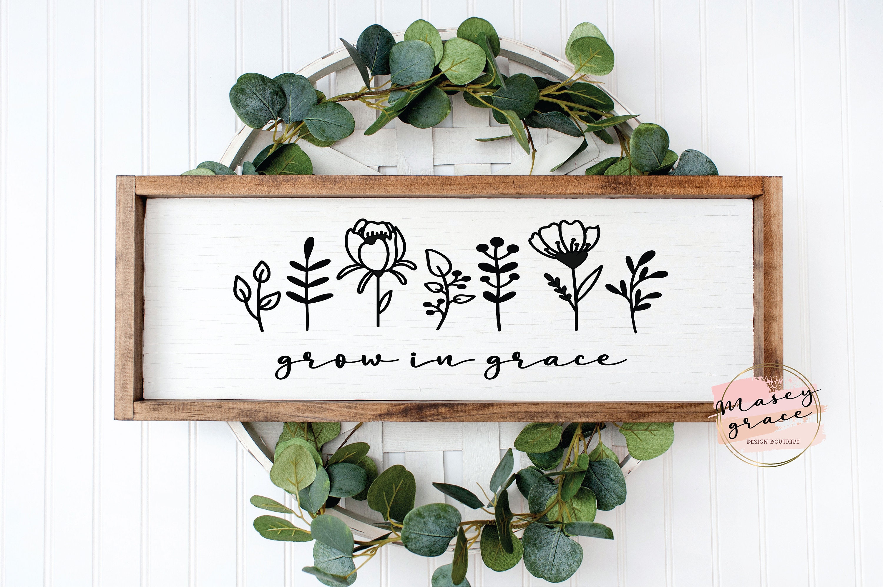 Grow in Grace Svg, Flowers Svg, Scripture Svg, Amen Svg, Quotes Svg ...