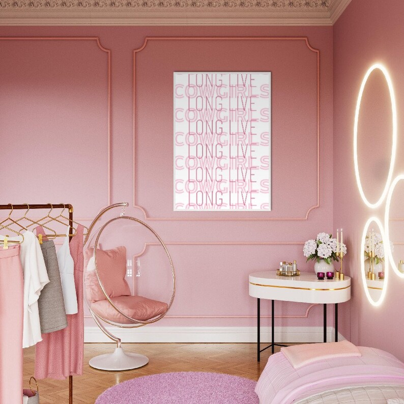 Framed LONG LIVE COWGIRLS Poster Country Western Themed Room Nashville ...