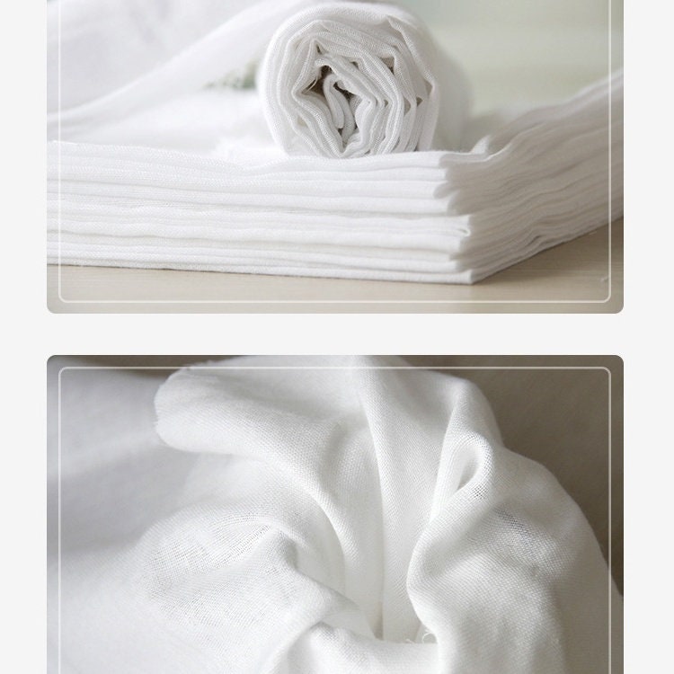100% Natural Cotton Voile Pure White Fabric by the Yard or Meter for ...