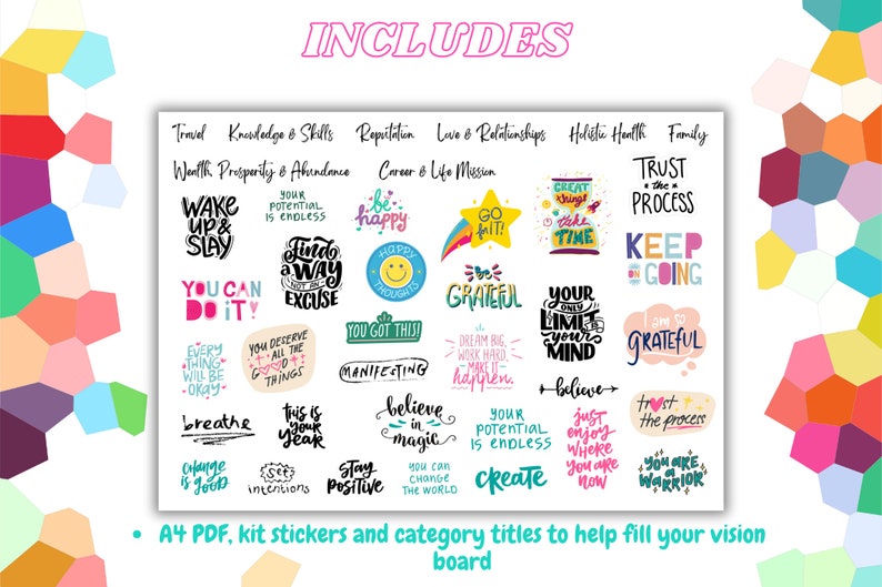 Mini Vision Board Starter Kit, Goal Board, Dream Board, Mini Kit - Etsy