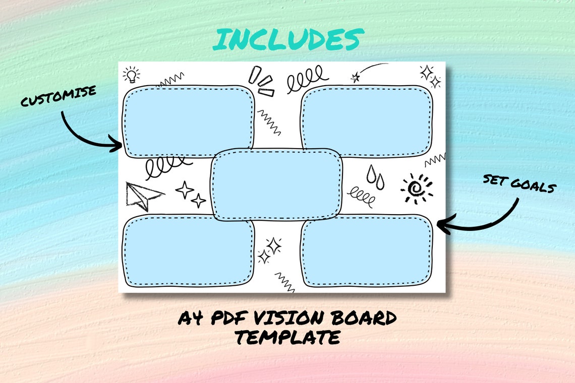 Kids Mini Vision Board Starter Kit, Goal Board, Dream Board, Mini Kit ...