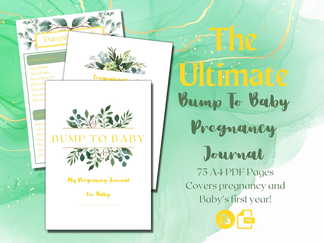 Printable Bump to Baby, Pregnancy Planner, Pregnancy Journal, Baby ...