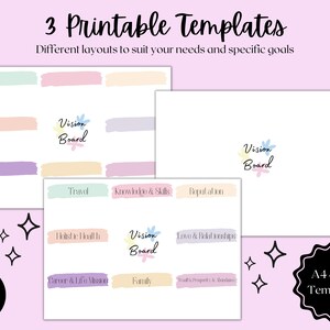 Manifestation Vision Board Template Vision and Goal Journal - Etsy