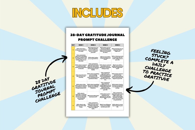 Mini Gratitude Journal Printable Pages, Gratitude Jar, Gratitude ...