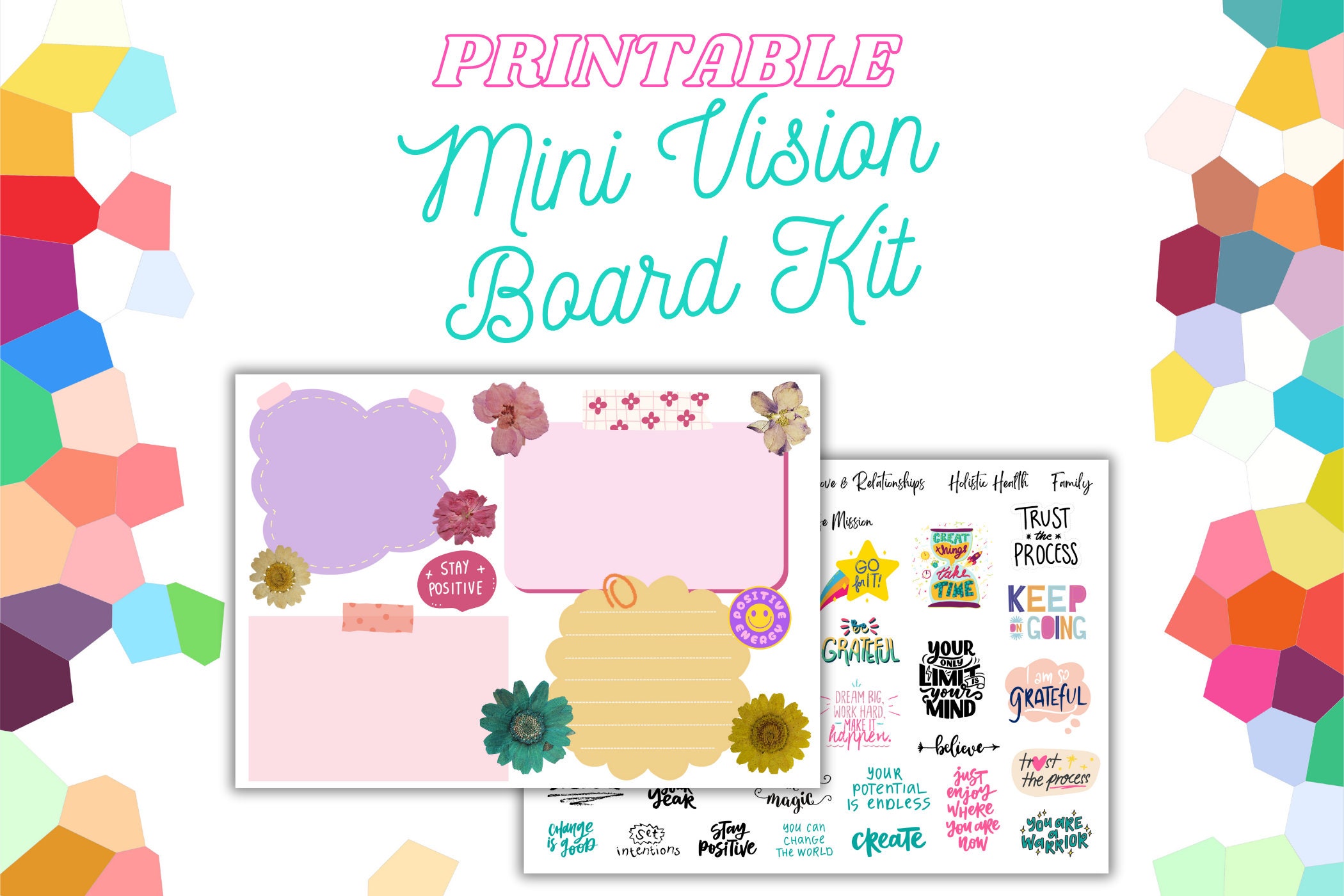 Mini Vision Board Starter Kit, Goal Board, Dream Board, Mini Kit - Etsy