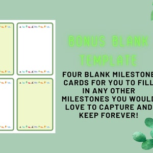 28 Printable Baby Milestone Cards, From Birth to First Birthday, Baby ...