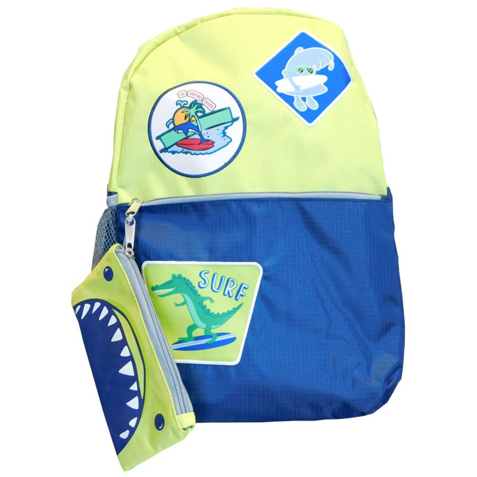 Surfing Alligator Backpack With Pouch Accessory. - Etsy