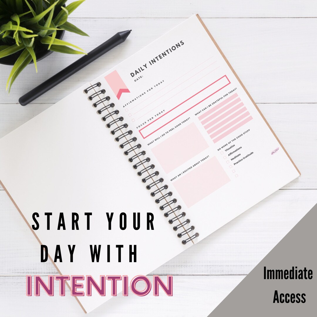 Printable Daily Intention Planning Sheet Law of Attraction - Etsy UK
