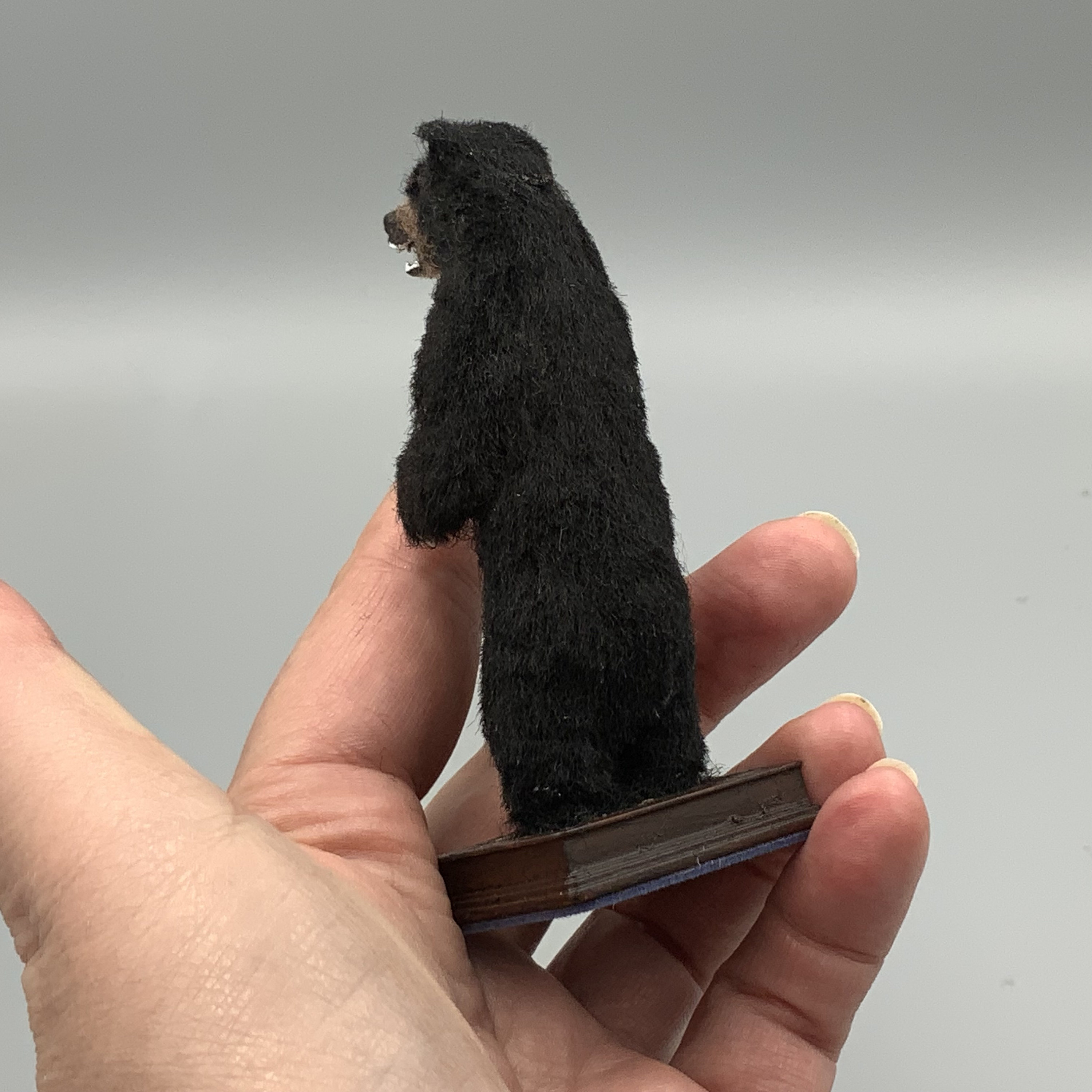 Dolls House Miniature 1/24 Half Scale Standing Taxidermy Trophy Black ...