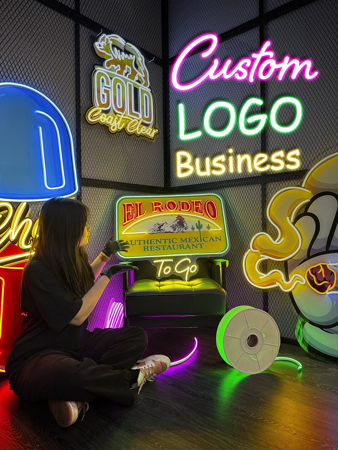 Custom Neon Sign Logo, Business Neon Sign, Neon Logo Sign, Business ...