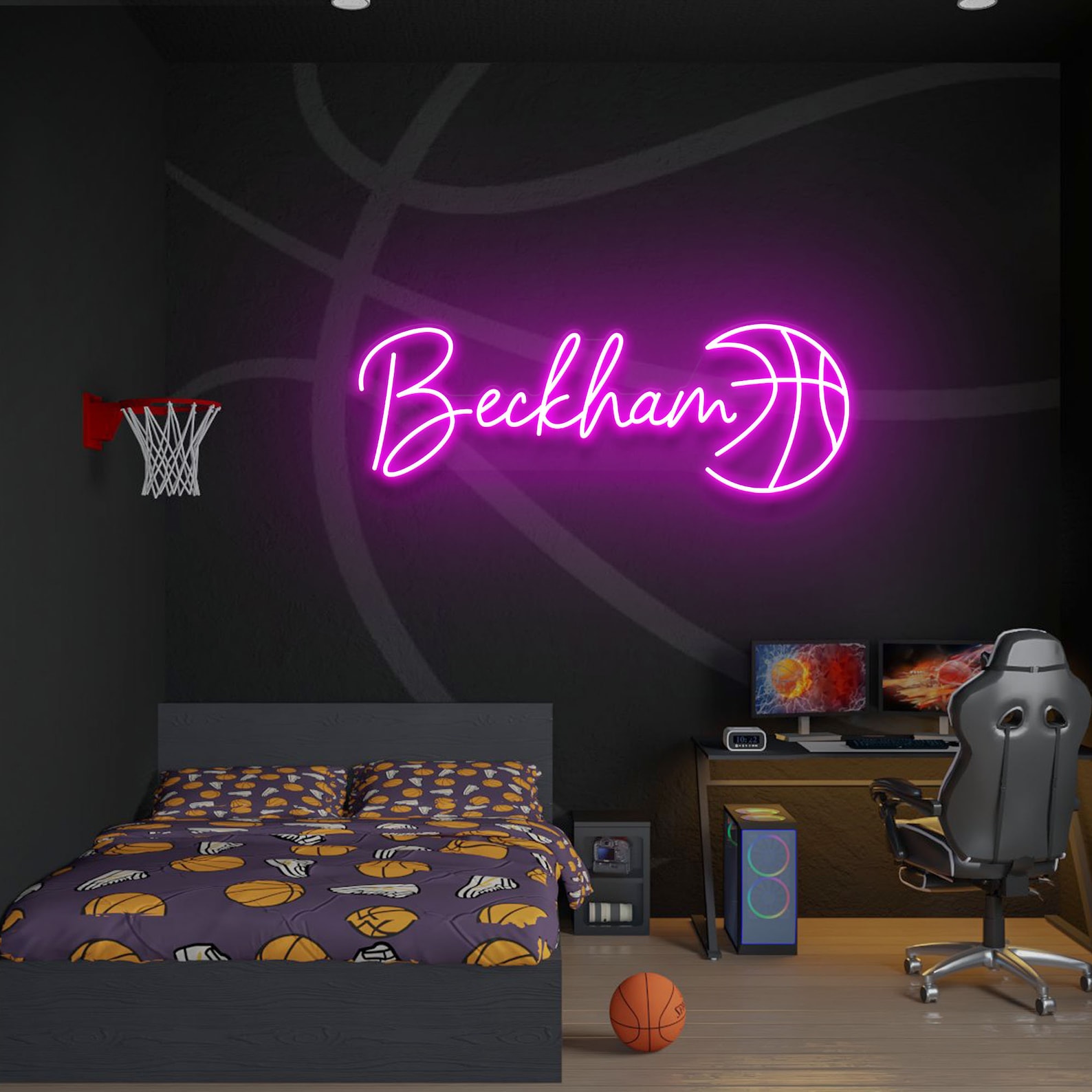 Custom Basketball Neon Sign Personalized Basketball Neon - Etsy