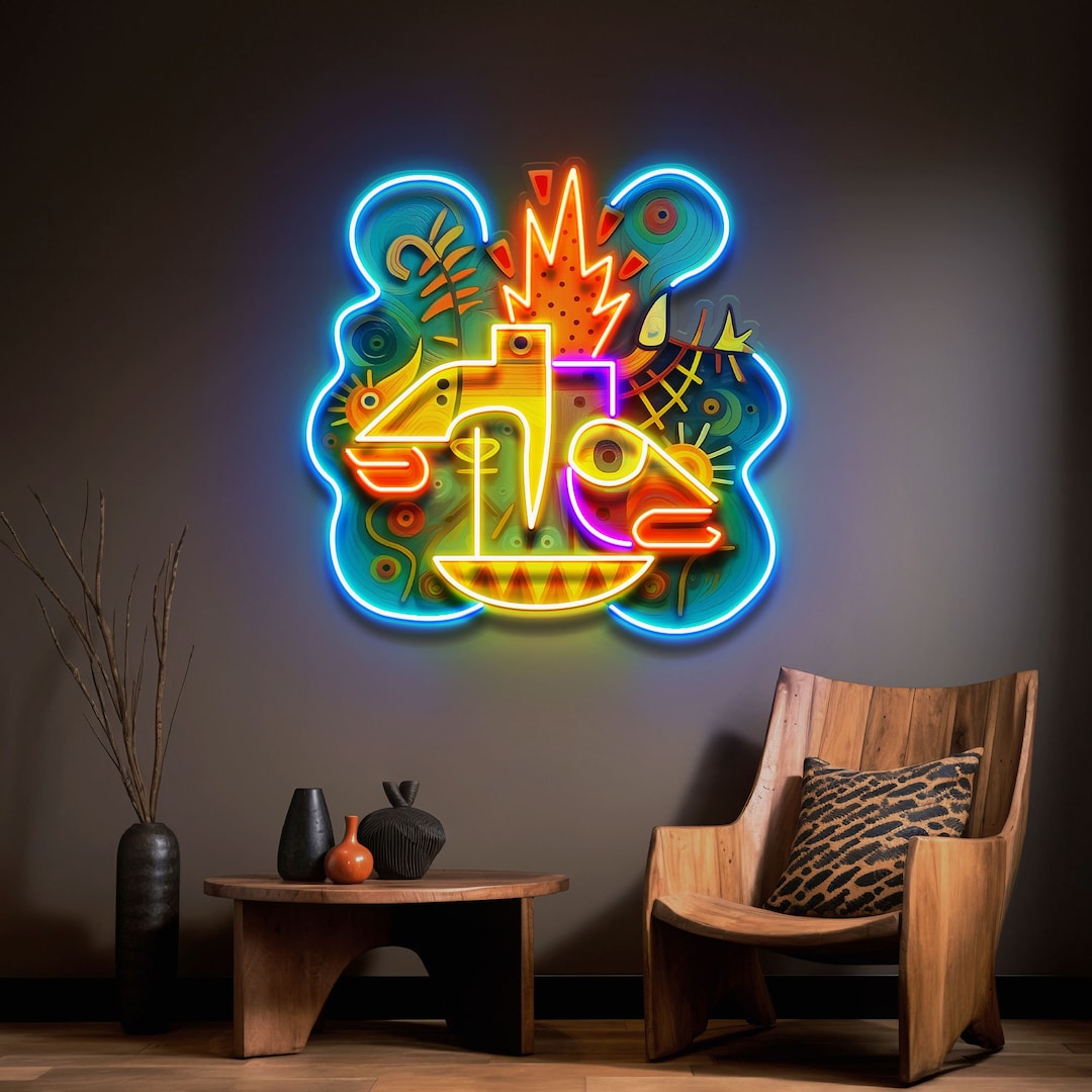 Neon Sign in the Ocean Life Abstract Art LED | Custom Neon Light Sign ...