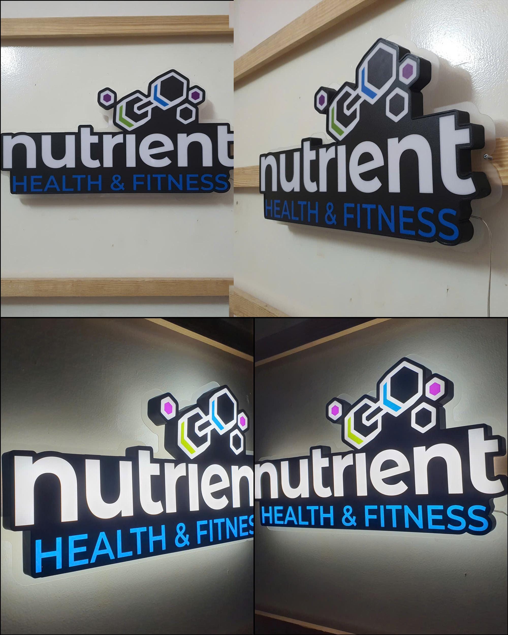 Personalized LED Logo Lightbox – Custom Business Sign for Office, Gym ...