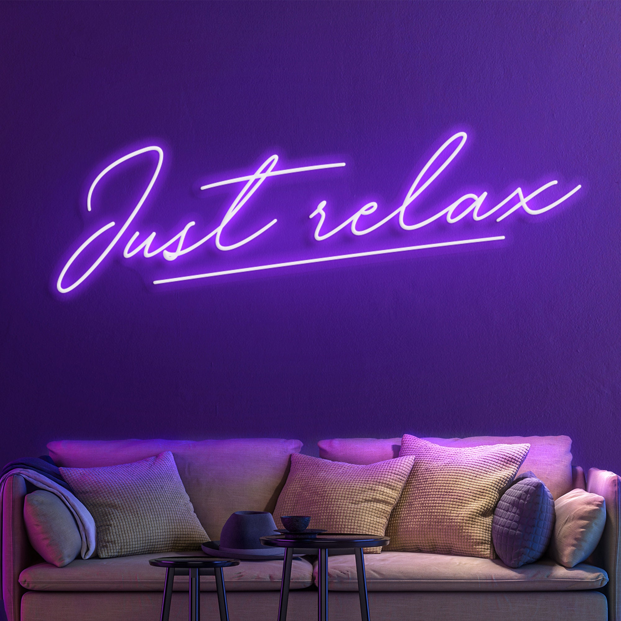Custom Neon Sign Neon Sign Light Just Relax Neon Sign | Etsy