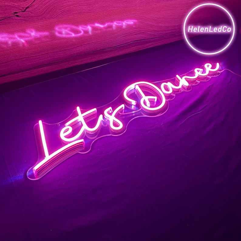 Lets Dance Customized Neon Sign, Personalized Your Name Custom, Room ...
