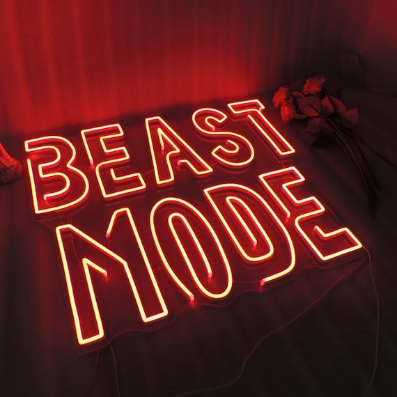 Beast Mode Neon Sign Custom for Room Neon Sign Light Neon - Etsy