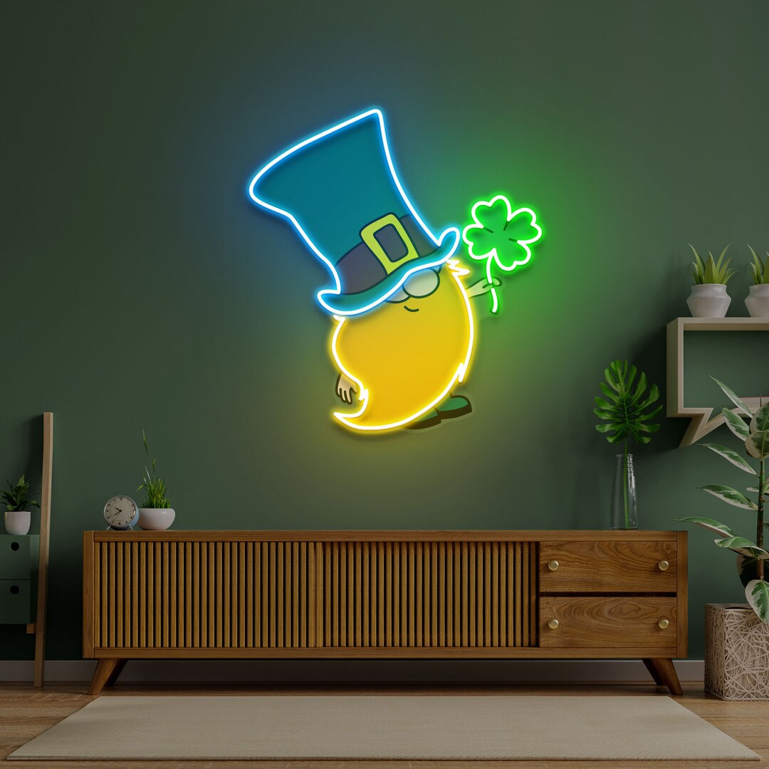 Goblins Luck Saint Patrick's Day Artwork Led Neon Sign Light Helenledco ...