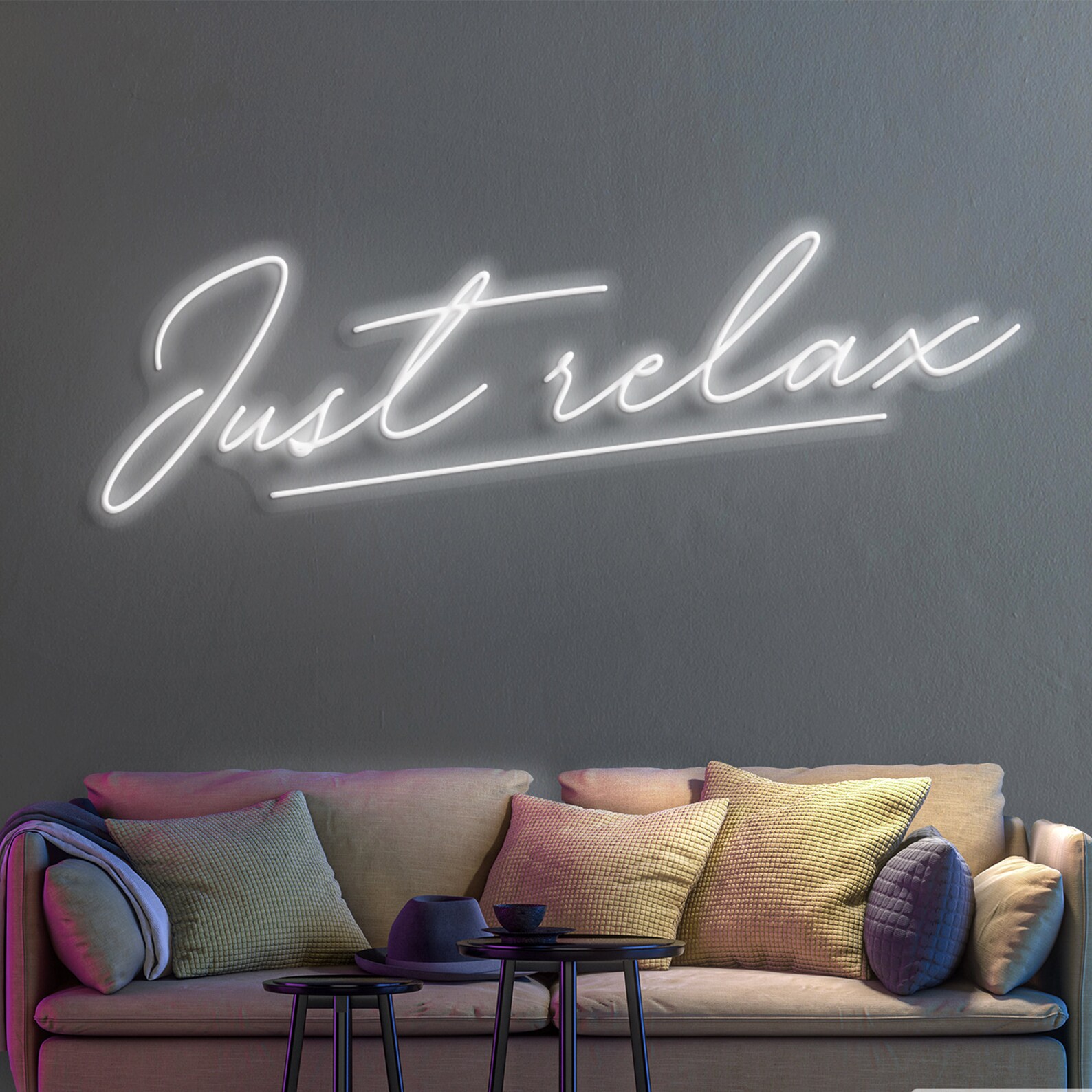 Custom Neon Sign Neon Sign Light Just Relax Neon Sign | Etsy