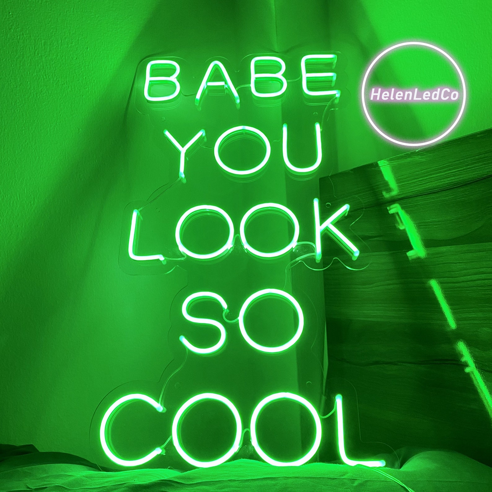 Custom 'babe You Look so Nice' LED Neon Sign – Personalized Wall Art ...