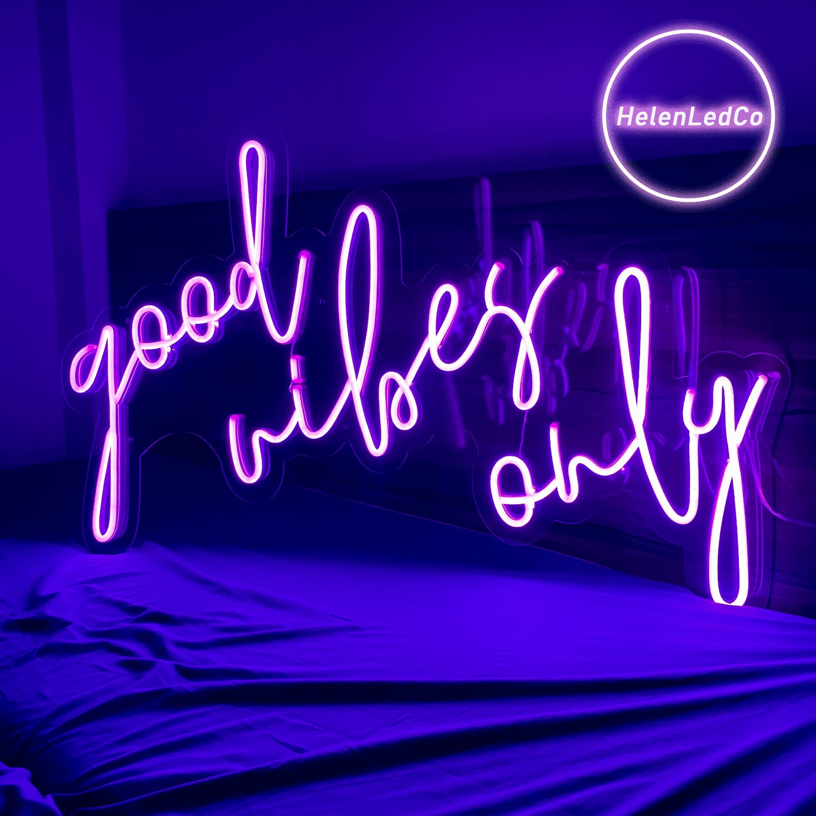 Custom Led Neon Sign Good Vibes Only Wedding Decor Home - Etsy
