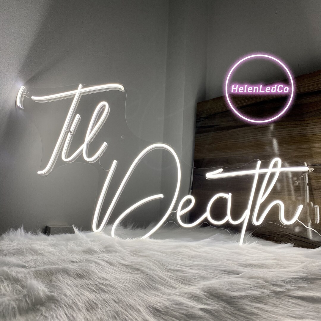 Neon Sign Wedding, Til Death Neon Sign, Wedding Neon Sign, Wedding ...