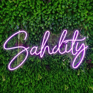 Name Neon Sign Wedding, Neon Sign Custom, Bedroom Neon Sign, Room Decor ...