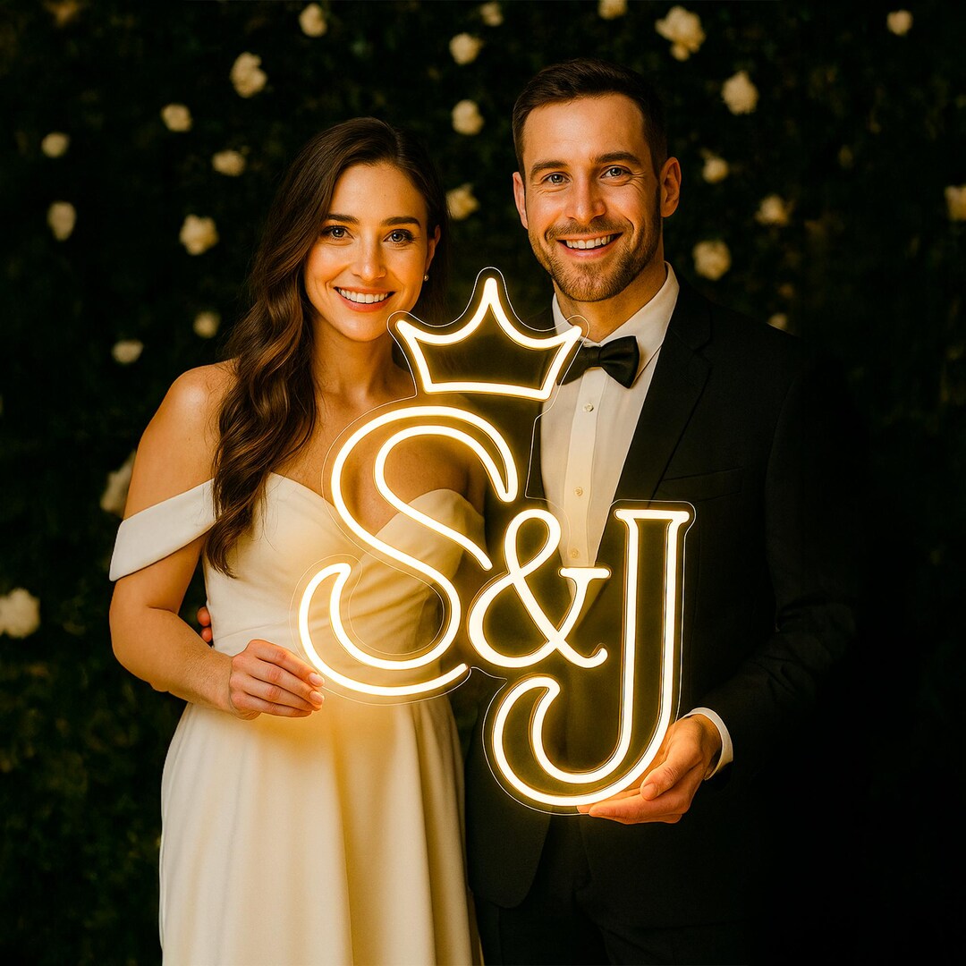 Custom Wedding Neon Sign | Personalized Name LED Light - Etsy