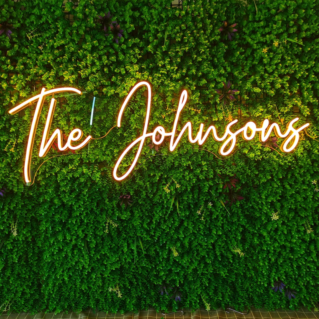 Name Neon Sign Wedding, Neon Sign Custom, Bedroom Neon Sign, Room Decor ...