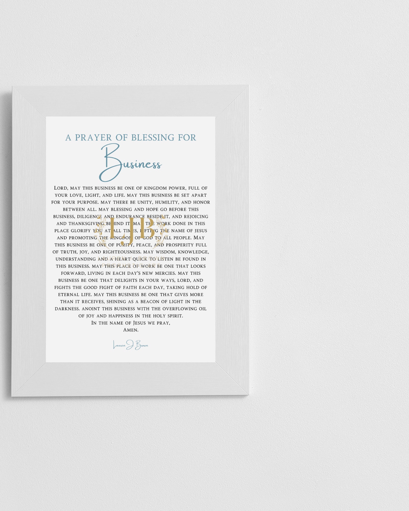 Prayer of Blessing for Business - Etsy