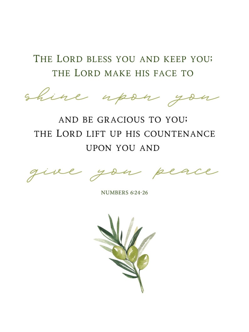 Aaronic Blessing Poster Digital Print - Etsy