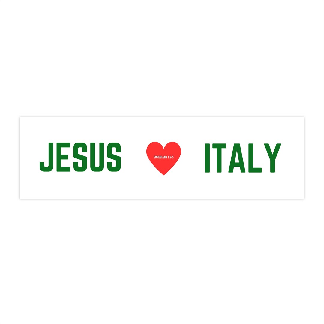 Jesus Loves Italy Bumper Sticker - Etsy