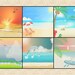 Beach Scenery Digital Paper, Sand & Sea Background, Vacation Backdrop ...