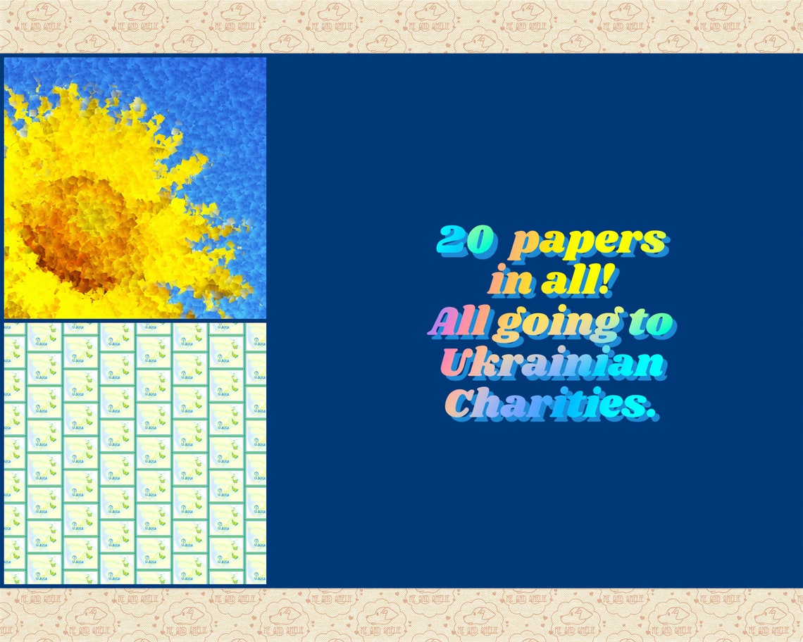 Ukraine Sunflower Digital Paper Pack, Scrapbooking Papers (digital ...