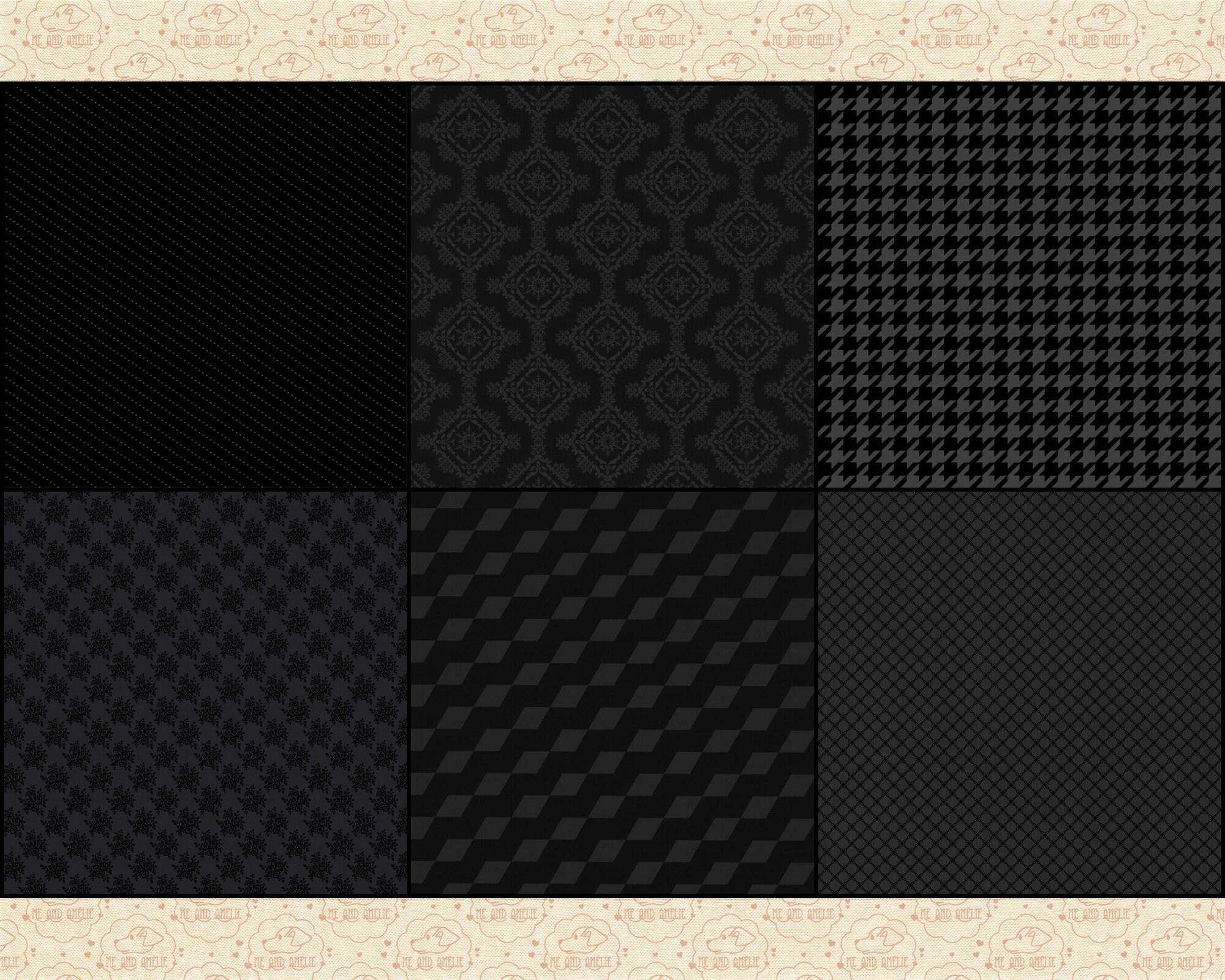 Black Patterned Digital Papers Suede Texture Hounds Tooth - Etsy UK