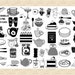Tea Time Doodles Vector AI (not SVG) and PNG, High Tea Clipart, Stacked ...