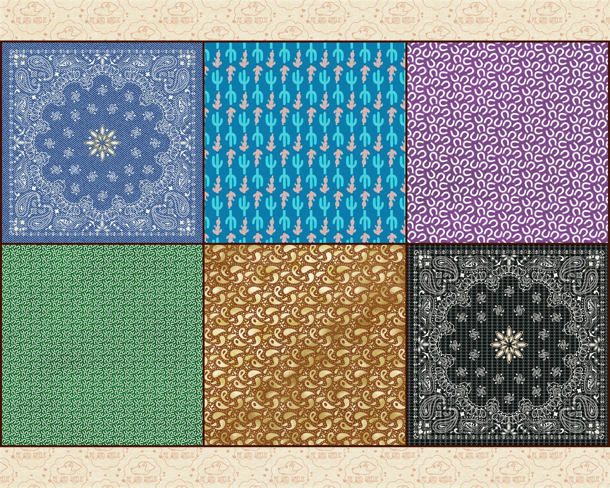 Wild West Digital Papers, Cowboy Cowgirl Patterns (digital Download) - Etsy