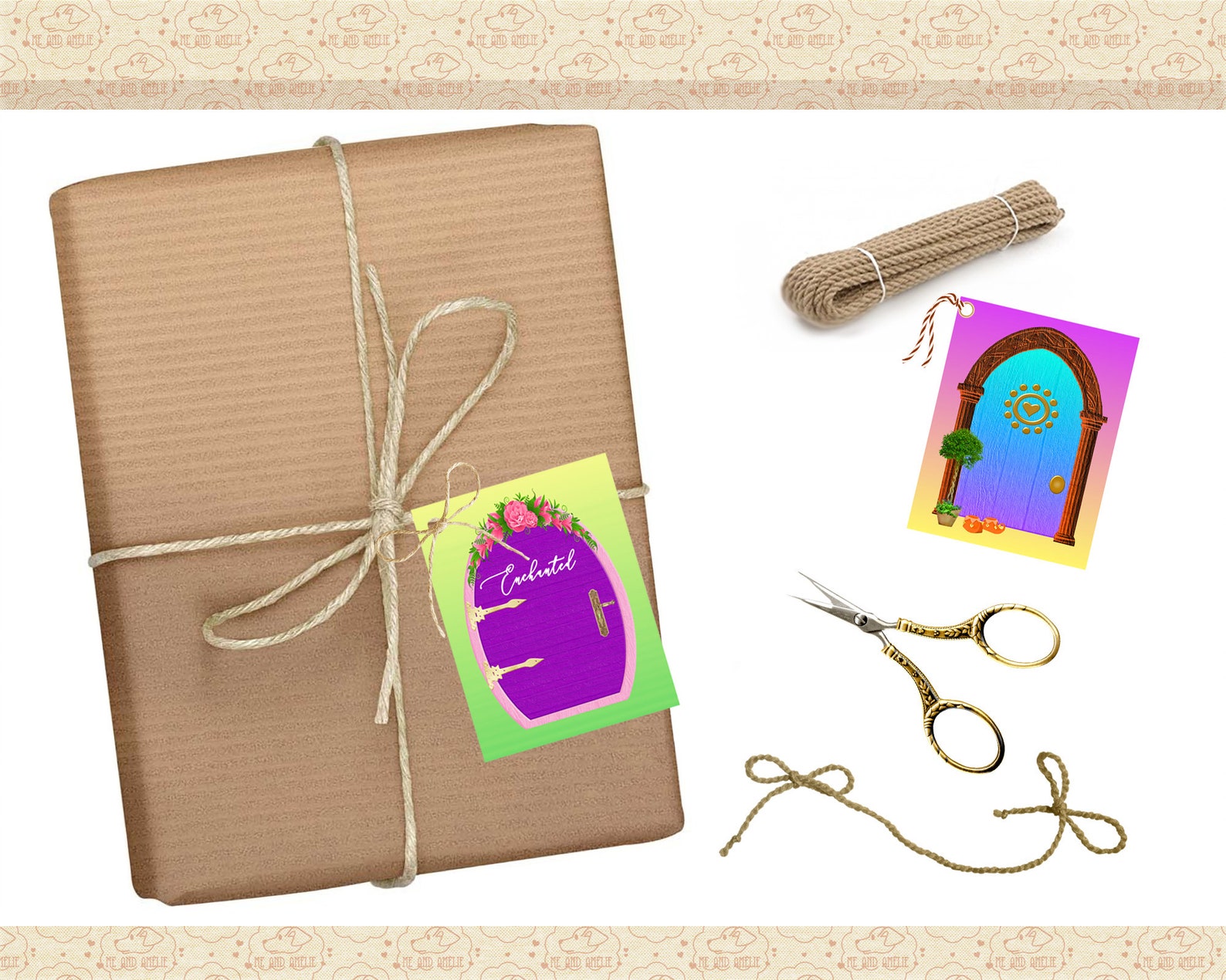 Fairy Door Gift Tag Collage Sheet Woodland Labels Gift Card | Etsy