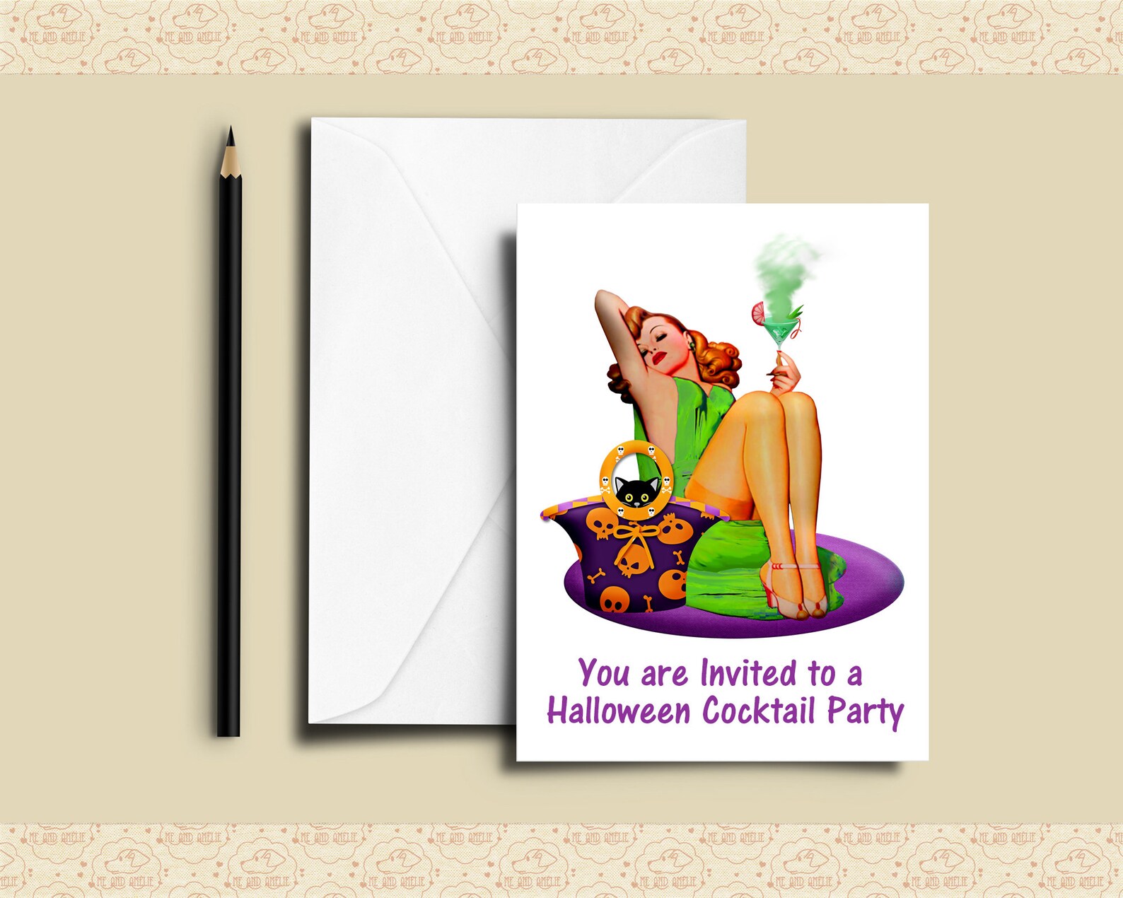 Halloween Pin Up Girls Retro Pin Up Girls Clipart Vintage Etsy