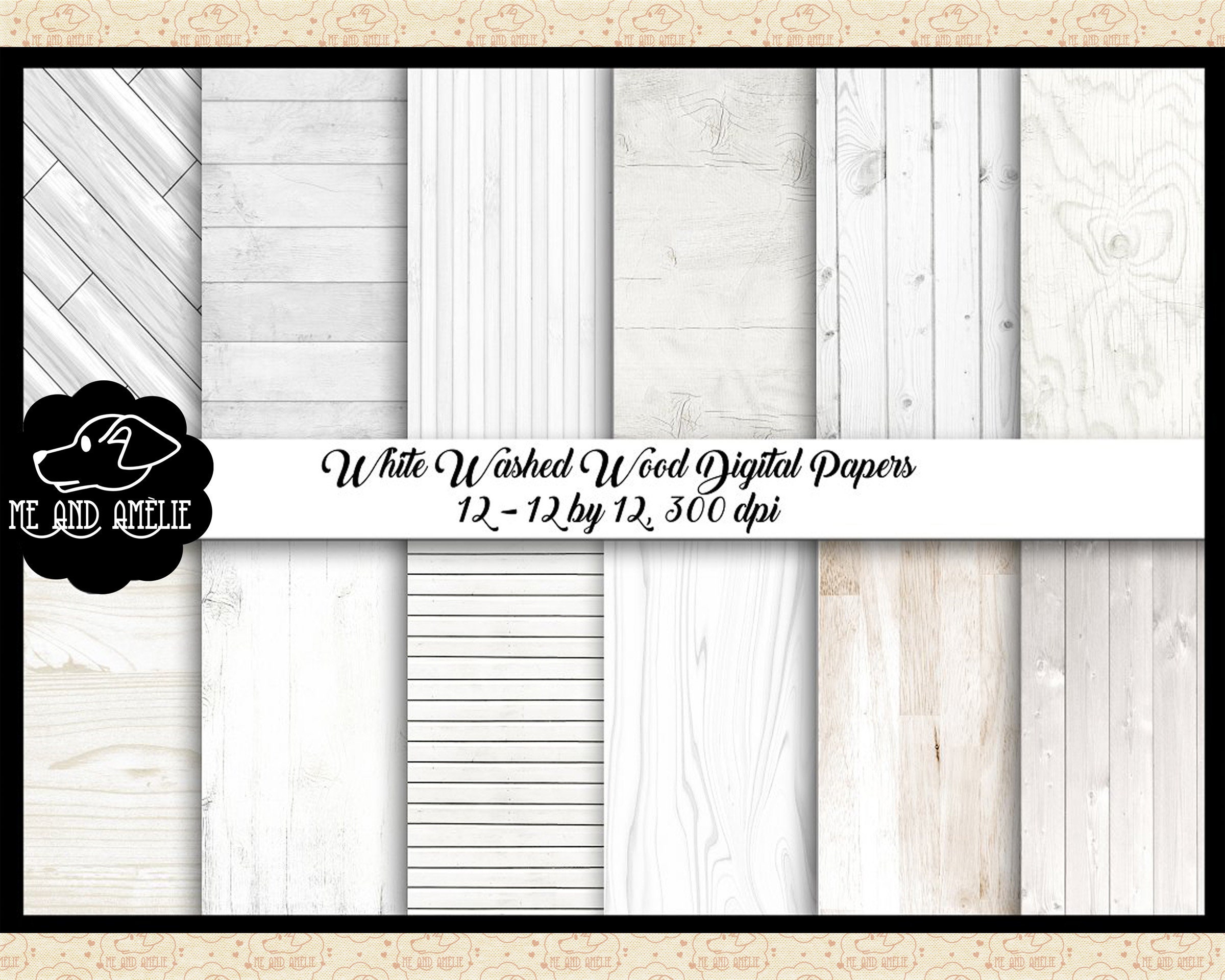 White Wash Wood Background