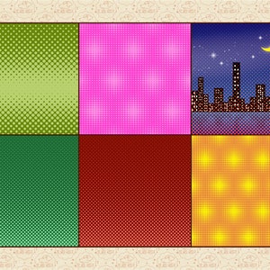 Superhero Halftone Comic Digital Paper MEGAPACK, 26 Papers in All ...