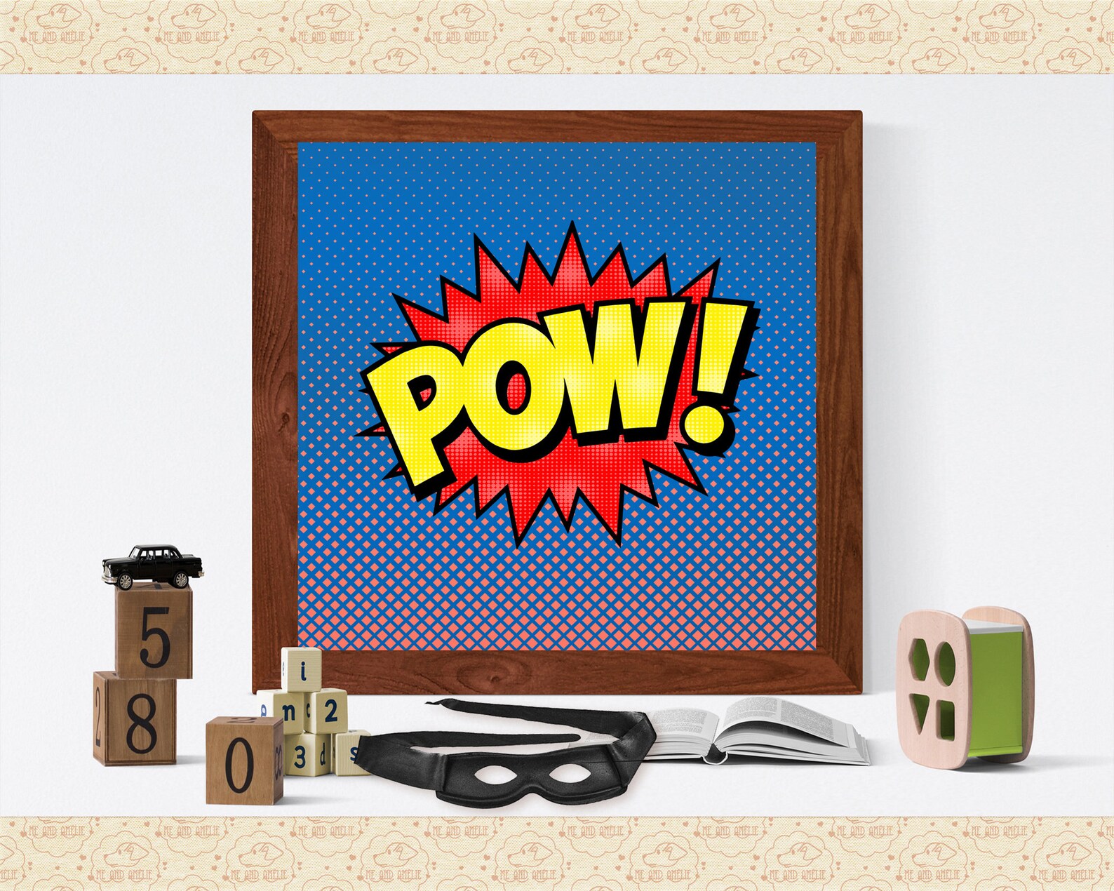 Superhero Halftone Comic Digital Paper MEGAPACK, 26 Papers in All ...